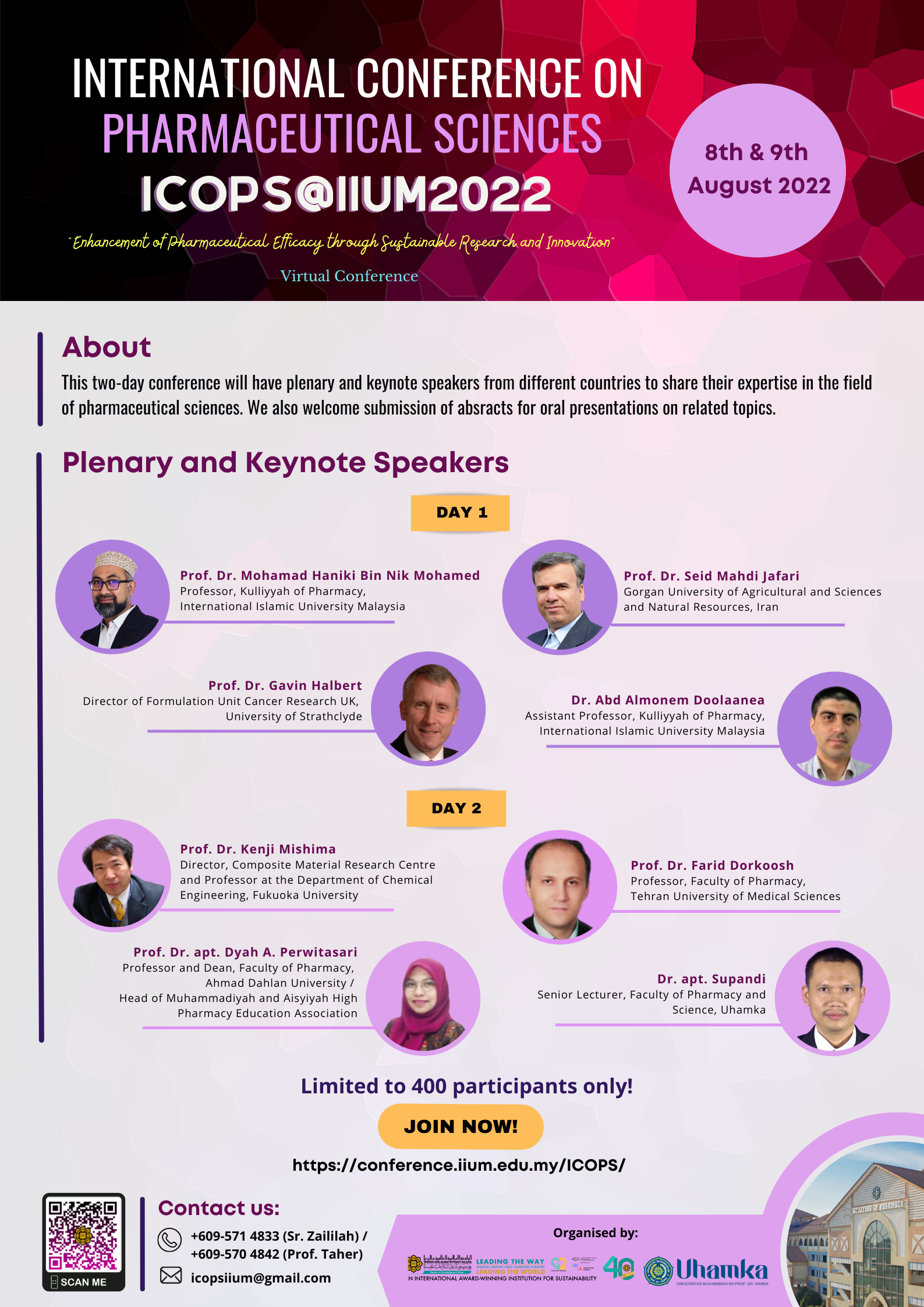 INTERNATIONAL CONFERENCE ON PHARMACEUTICAL SCIENCES (ICOPS@IIUM) 2022 ...