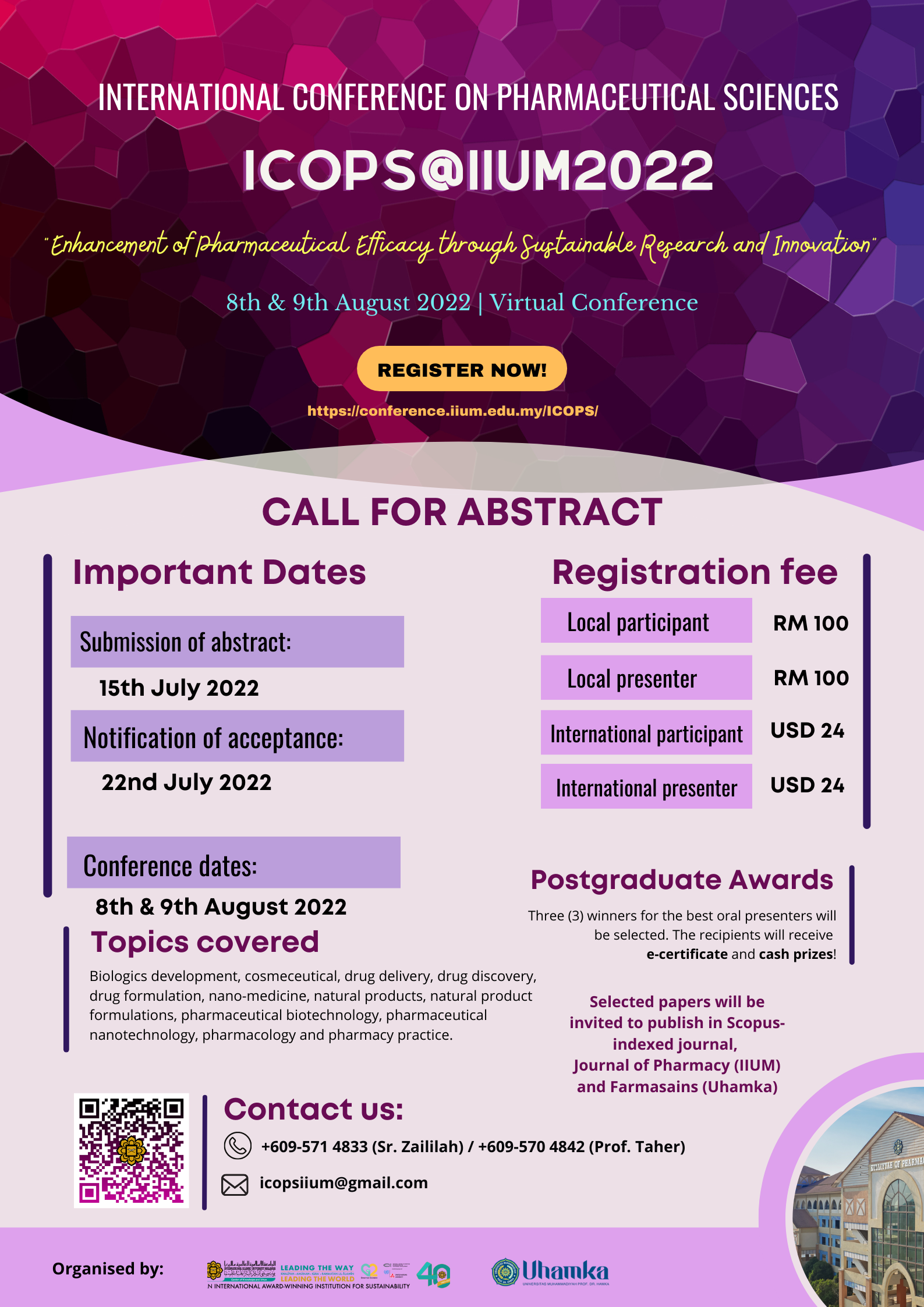 INTERNATIONAL CONFERENCE ON PHARMACEUTICAL SCIENCES (ICOPS@IIUM) 2022 ...