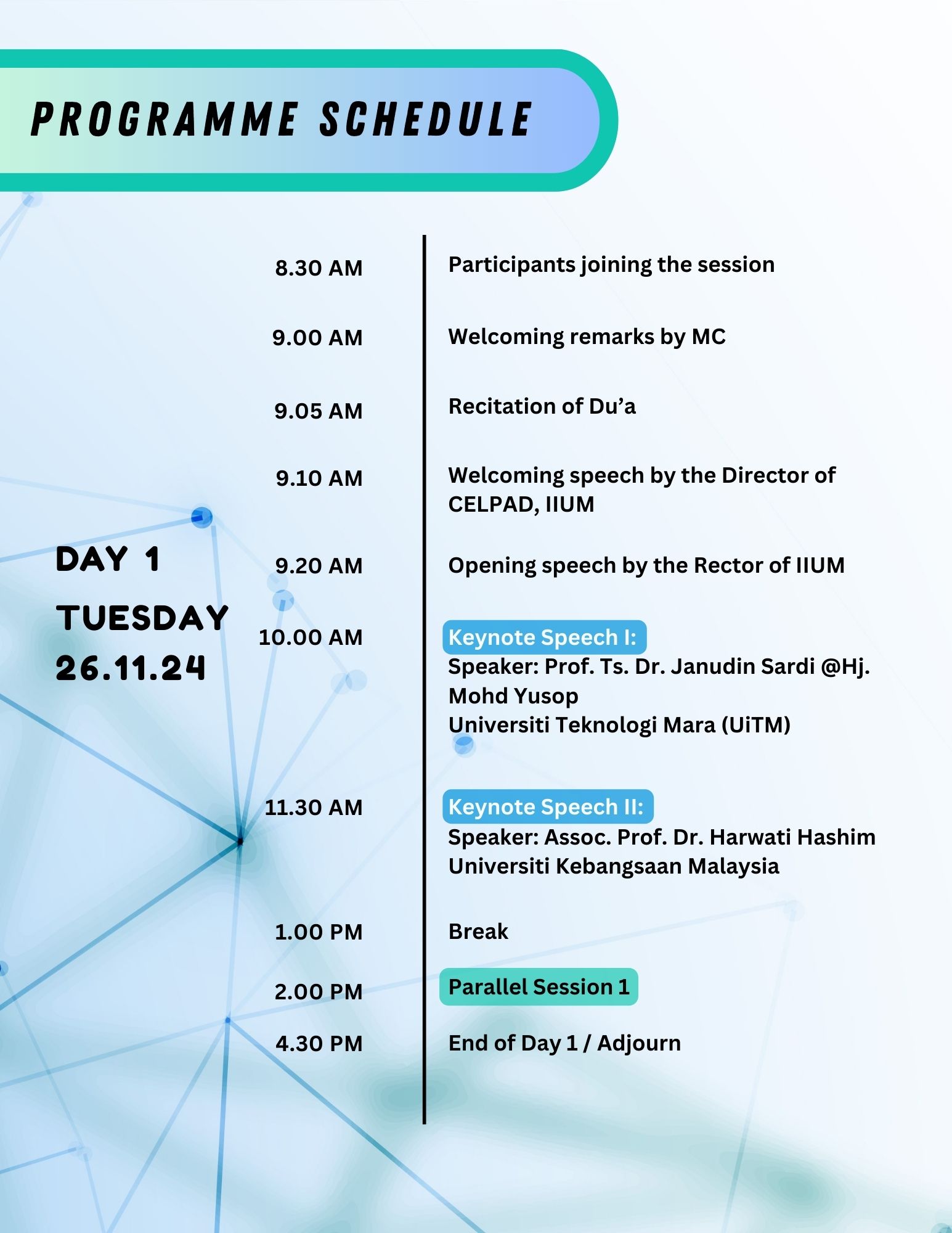 PROGRAMME SCHEDULE – International Language Symposium 2024