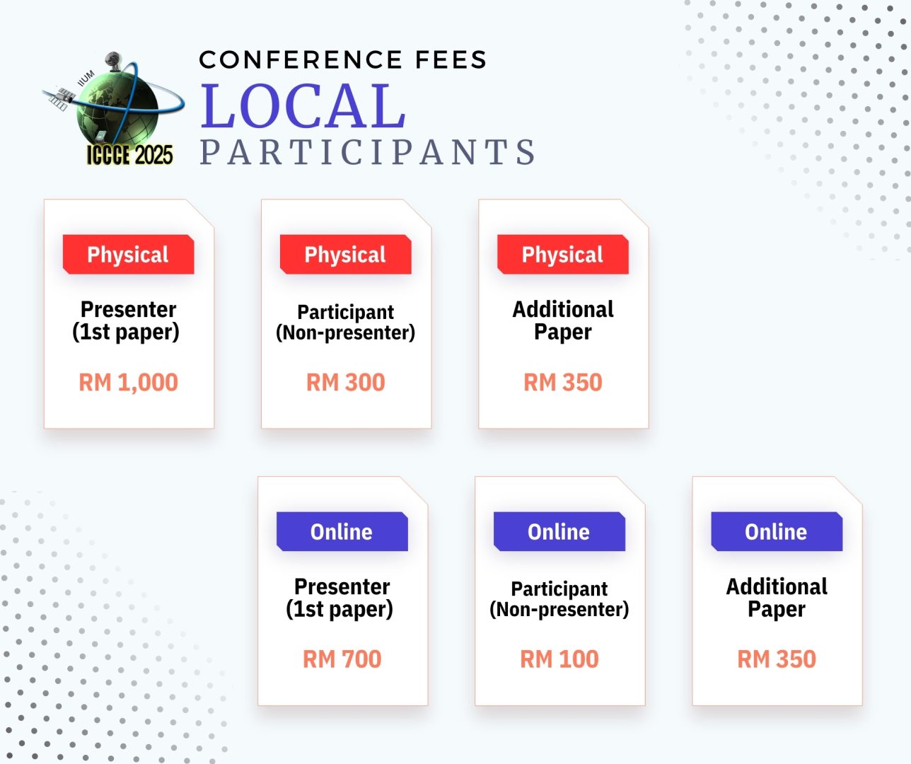 Conference Fees – ICCCE 2025