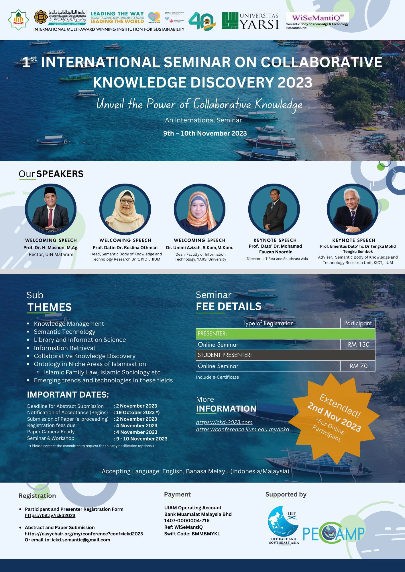 International Seminar on Collaborative Knowledge Discovery 2023 – ICKD 2023