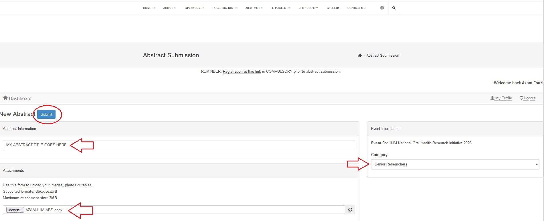 How to submit? – IIUM NOHRI 2023