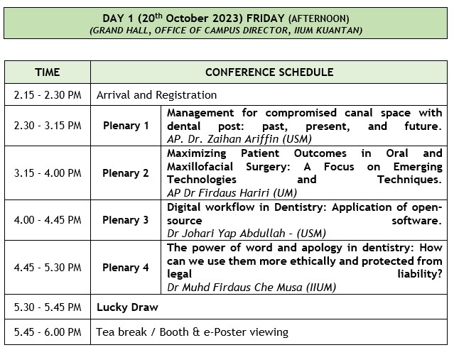 Event Program – IIUM NOHRI 2023